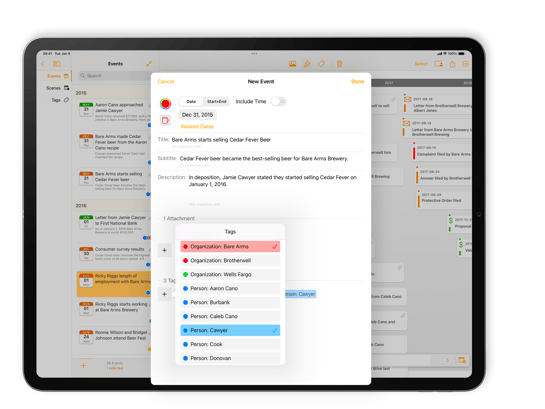 TimelinePad — Create Legal Timelines